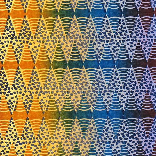 Kudhinda Zimbabwe Screen Prints Small Zig Zag Ghana Blue | The African ...