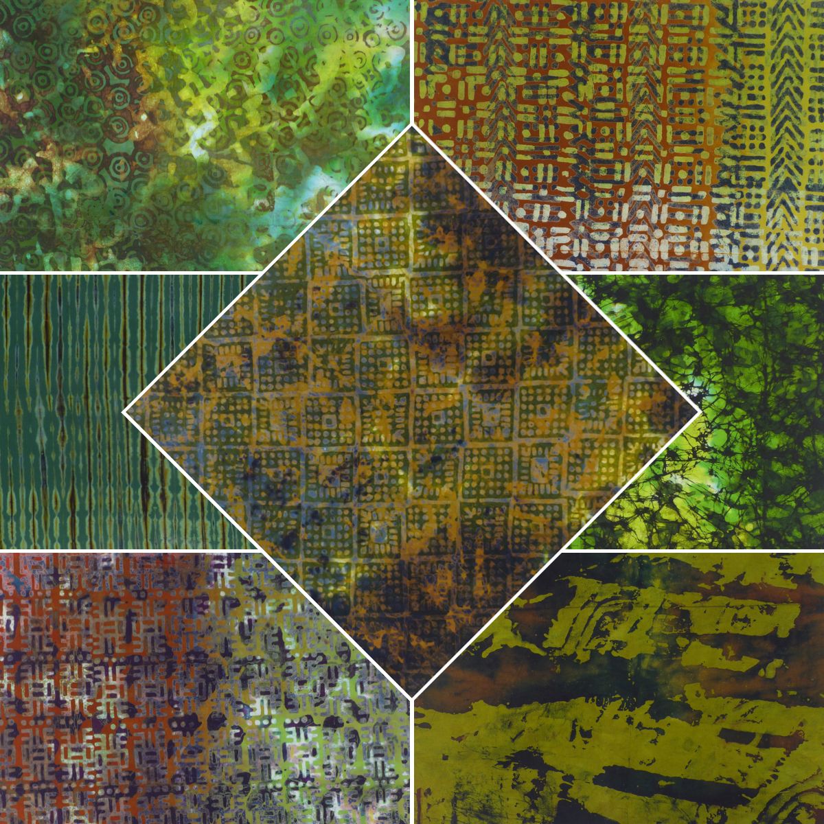 Hand-dyed African Batiks Batik Adventure Pack Rainforest | The African ...