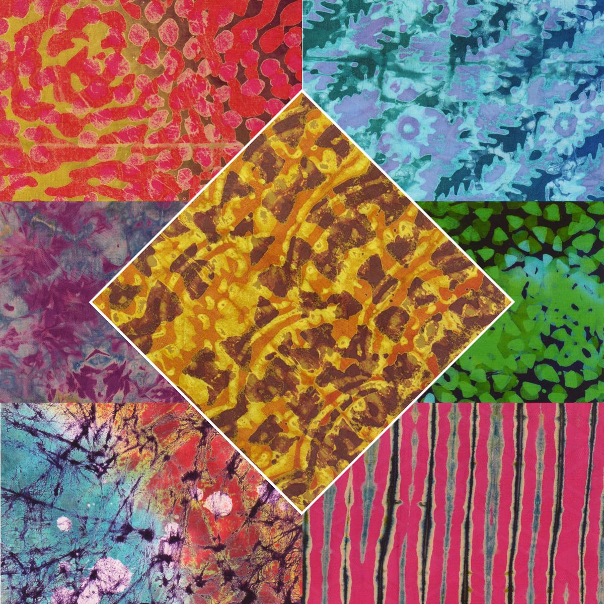 Hand-dyed African Batiks Batik Adventure Pack Rainbow | The African ...