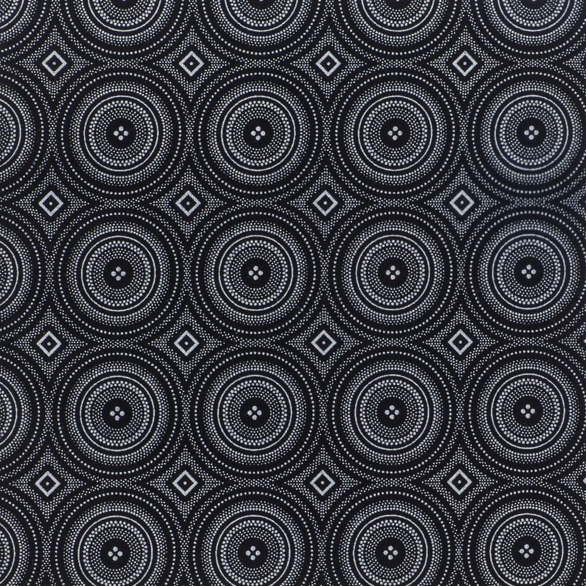 Shwe Shwe Colours Mosaic - Black White | The African Fabric Shop