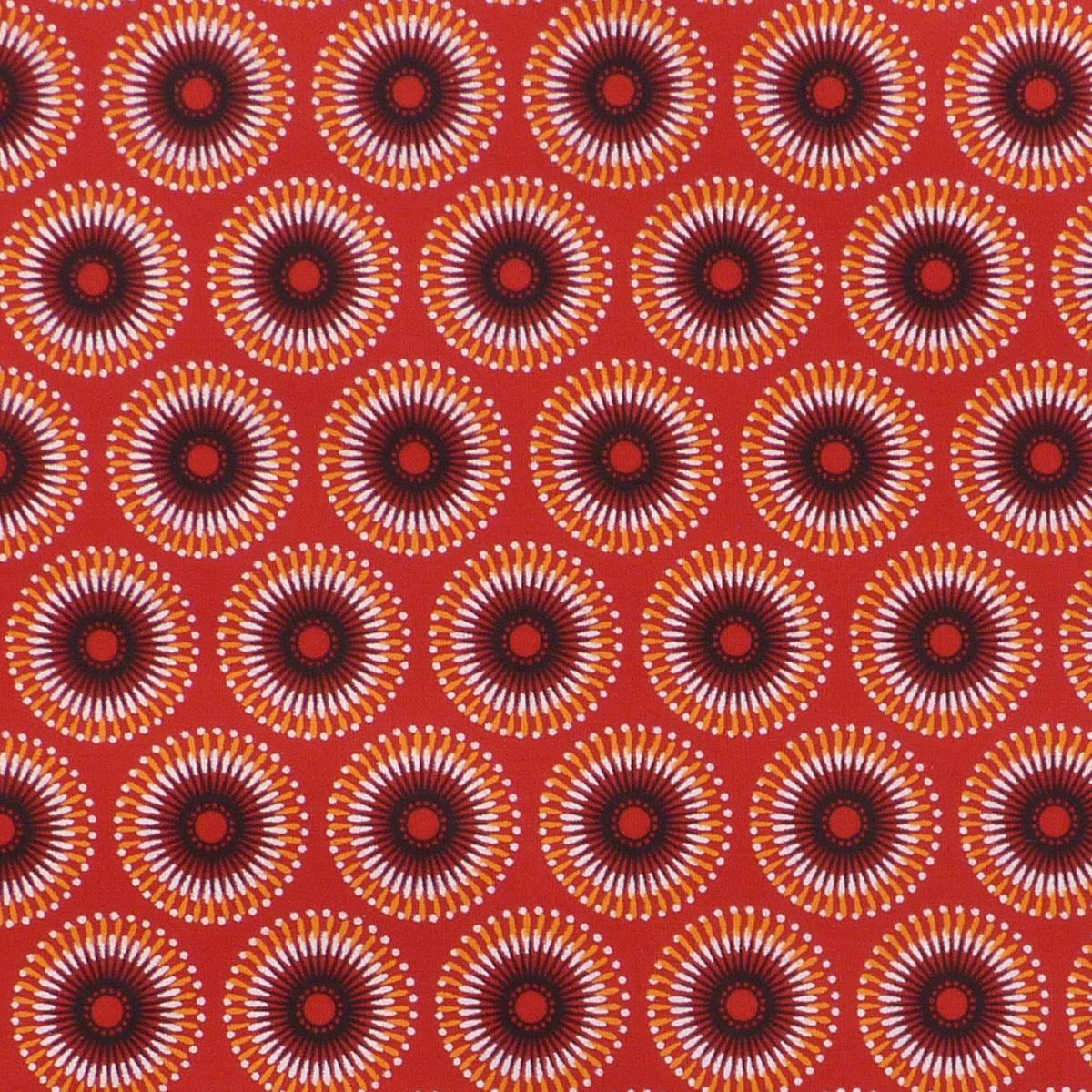 Shwe Shwe Colours Spirograph - Scarlet White | The African Fabric Shop