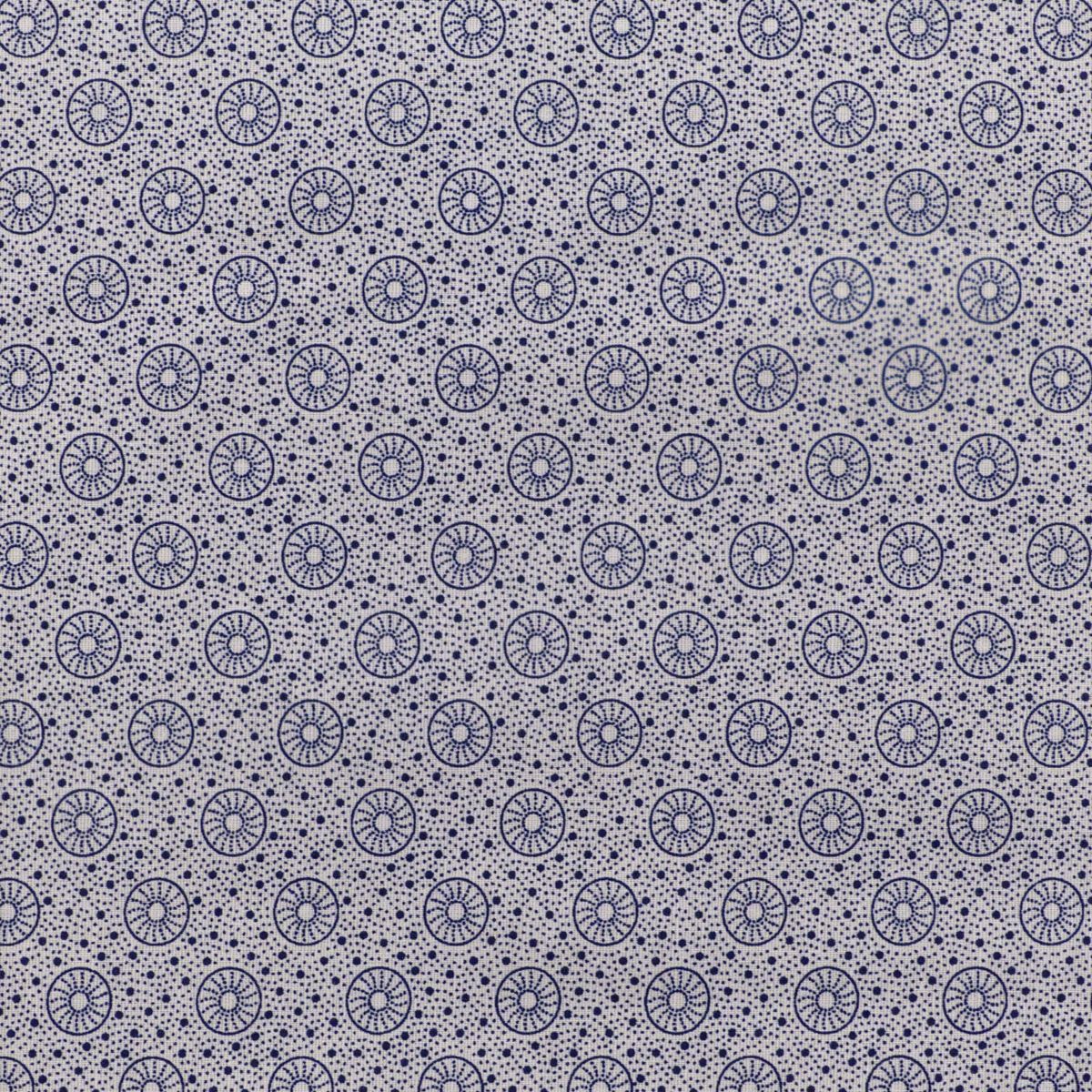 Shwe Shwe Colours Spring Garden - White Navy | The African Fabric Shop