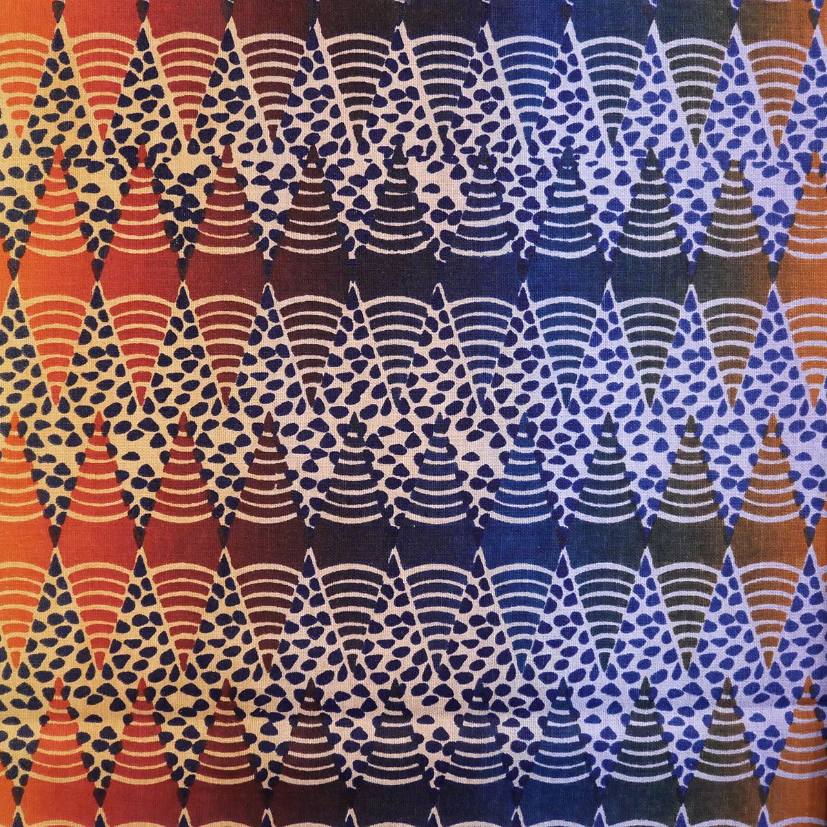 Kudhinda Zimbabwe Screen Prints Small Zig Zag Ghana Blue | The African ...