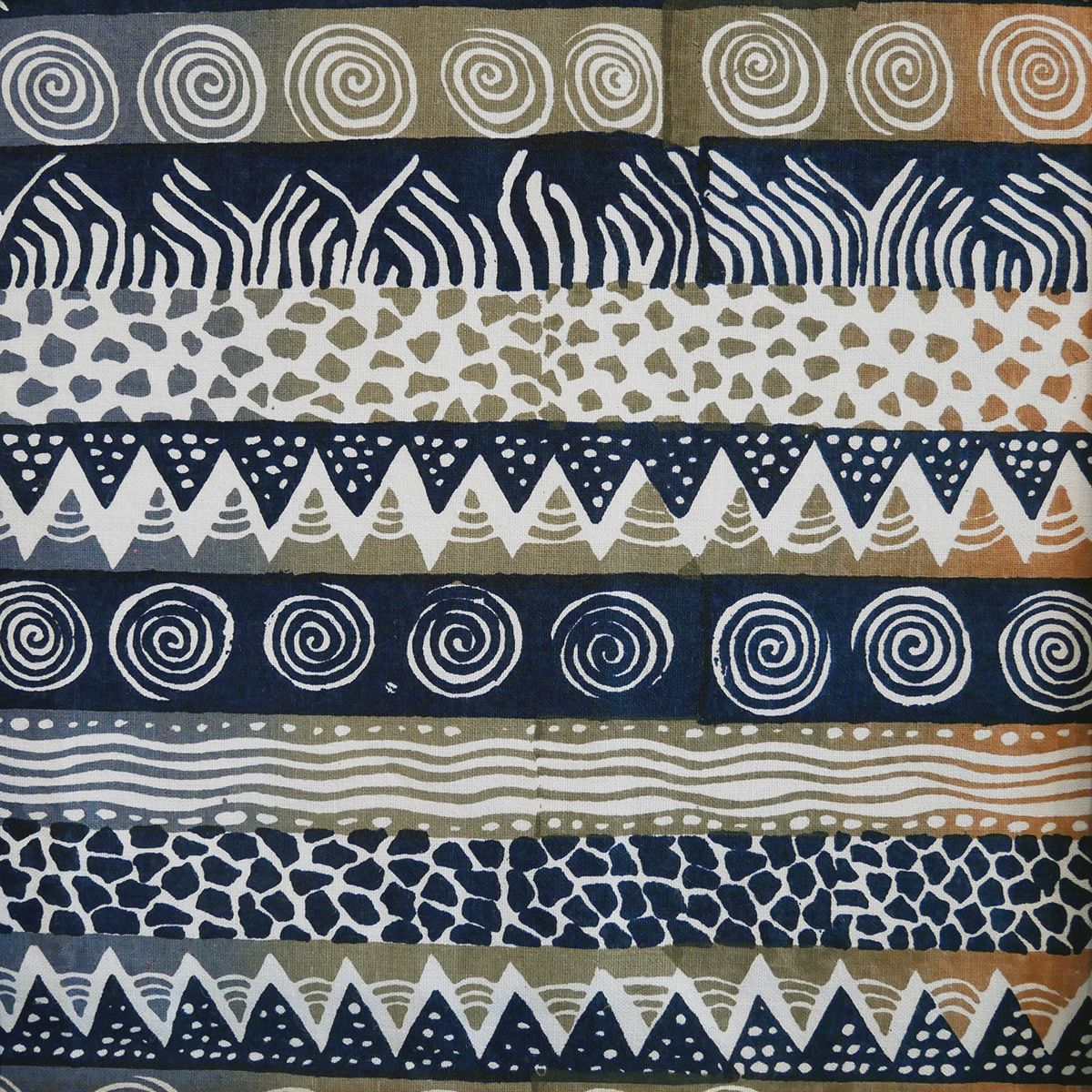 Kudhinda Zimbabwe Screen Prints Ndoro Stripe Blue Steel | The African ...