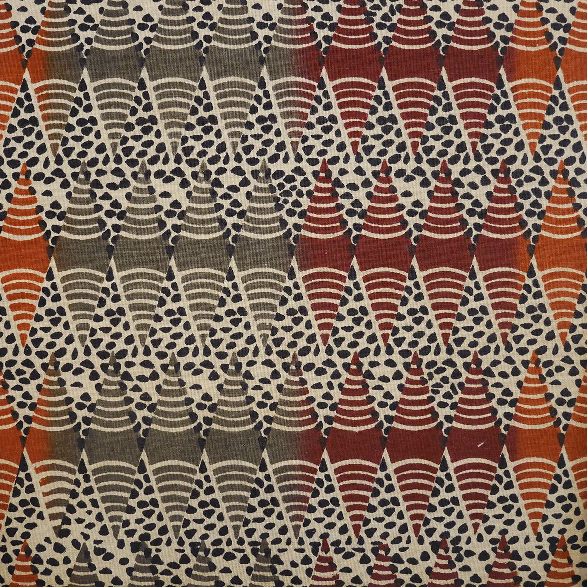 Kudhinda Zimbabwe Screen Prints Small Zig Zag Natural | The African ...