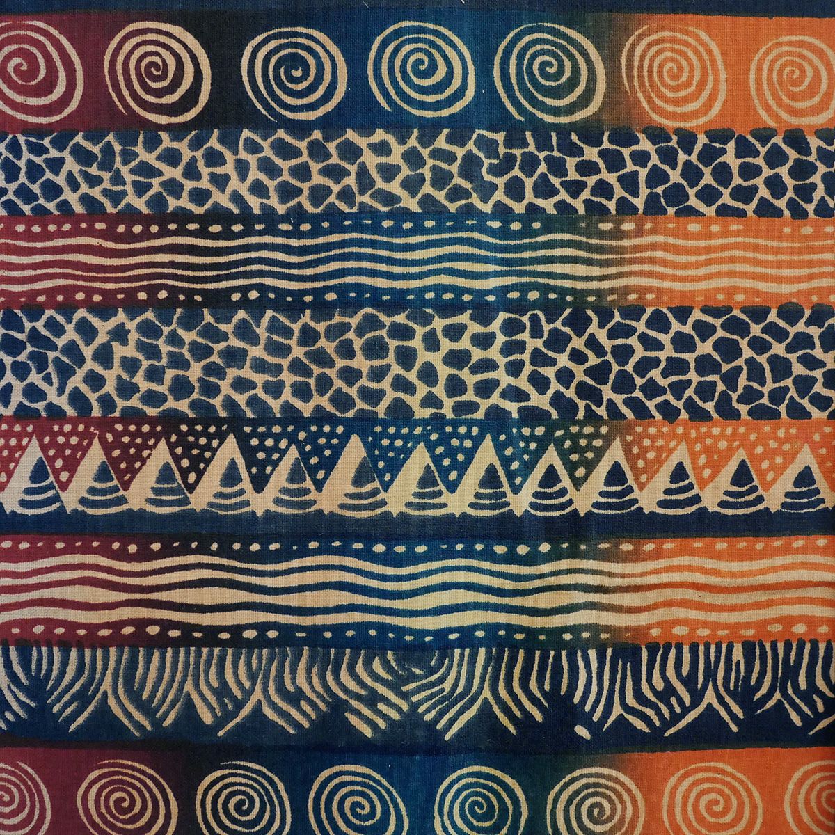 Kudhinda Zimbabwe Screen Prints Ndoro Stripe Ghana Blue | The African ...