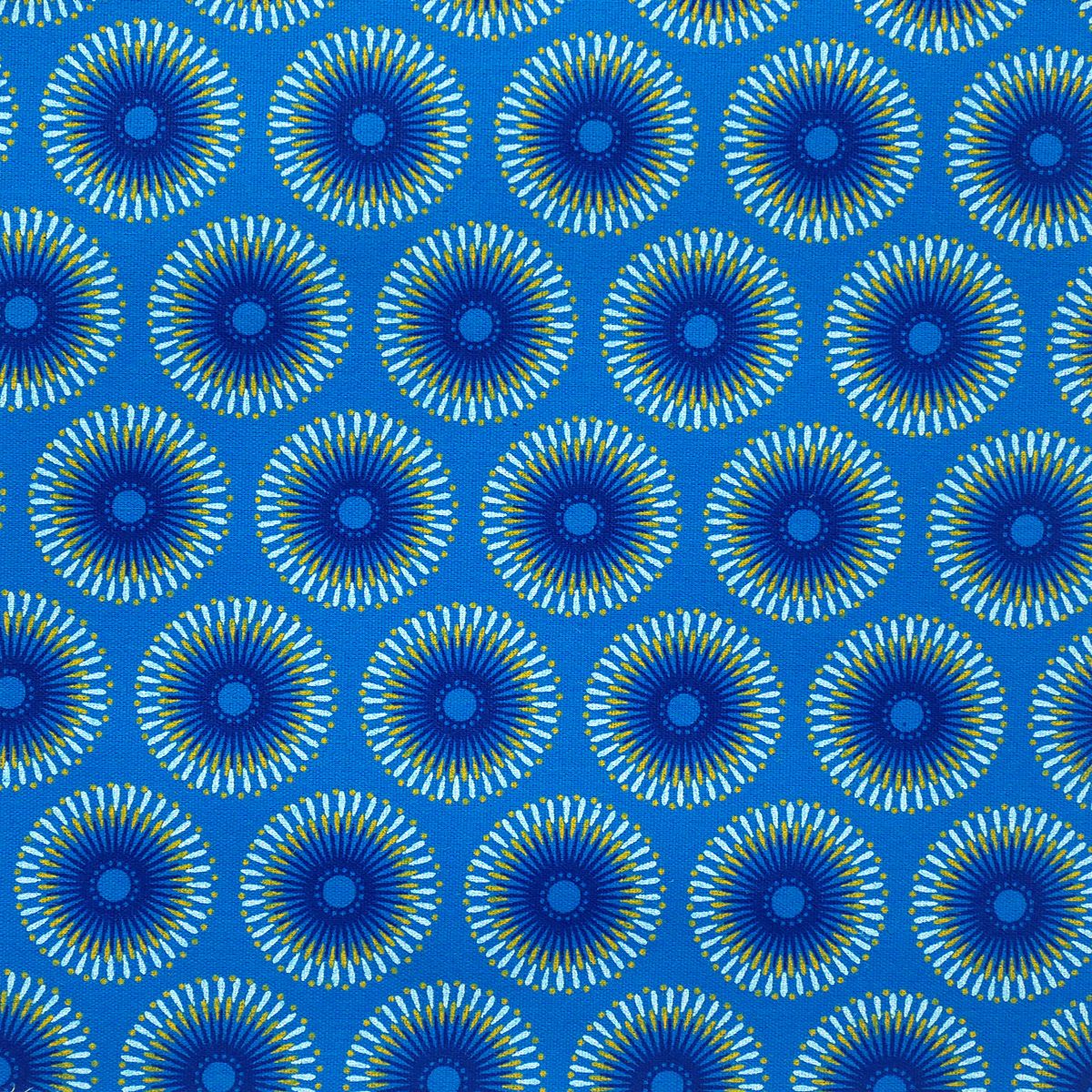 Shwe Shwe Colours Spirograph - Turquoise Yellow | The African Fabric Shop