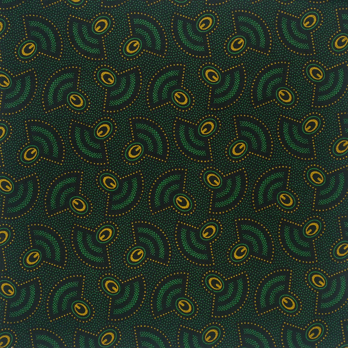 Shwe Shwe Colours Searchlight - Black Green | The African Fabric Shop