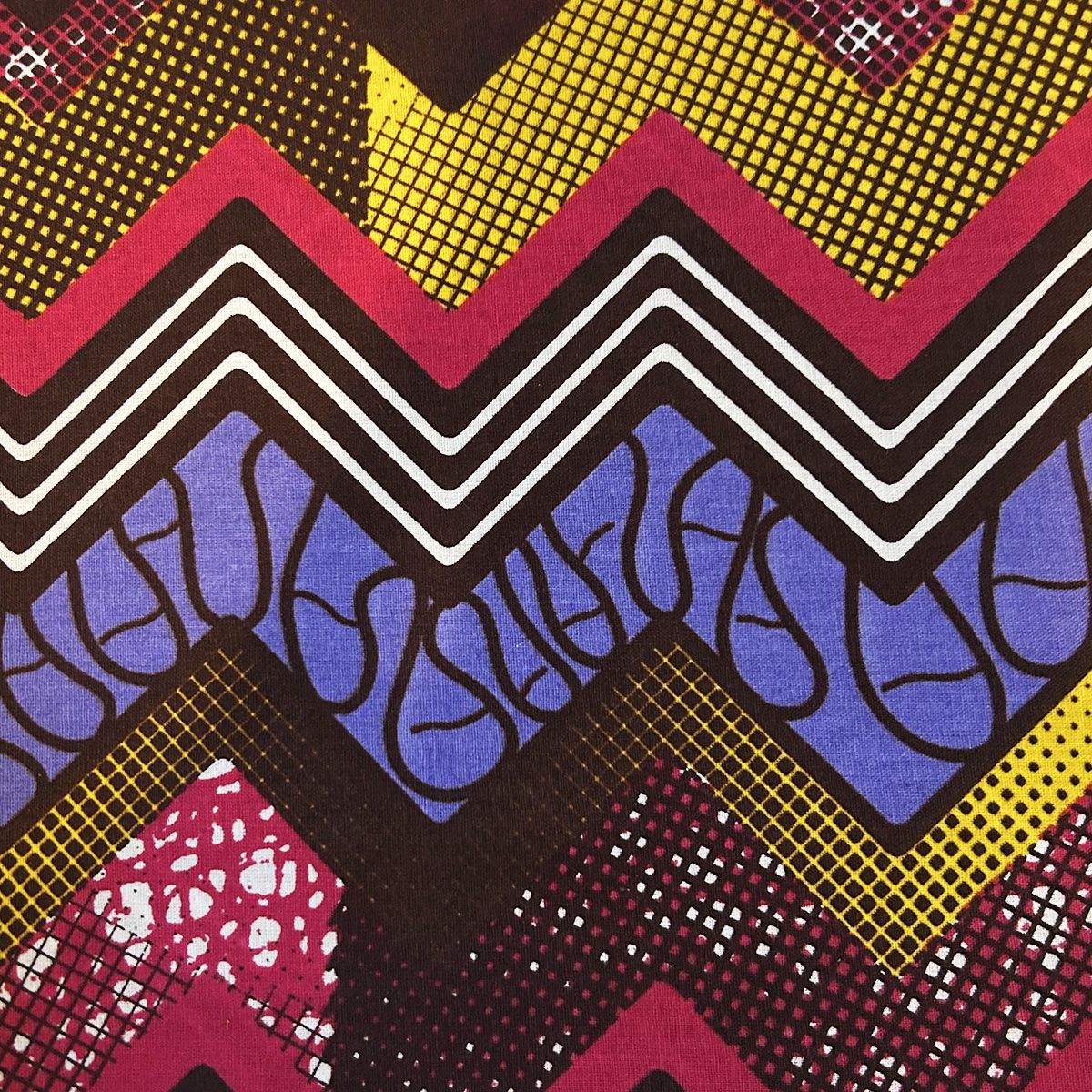 African Wax Prints Zig-Zag | The African Fabric Shop